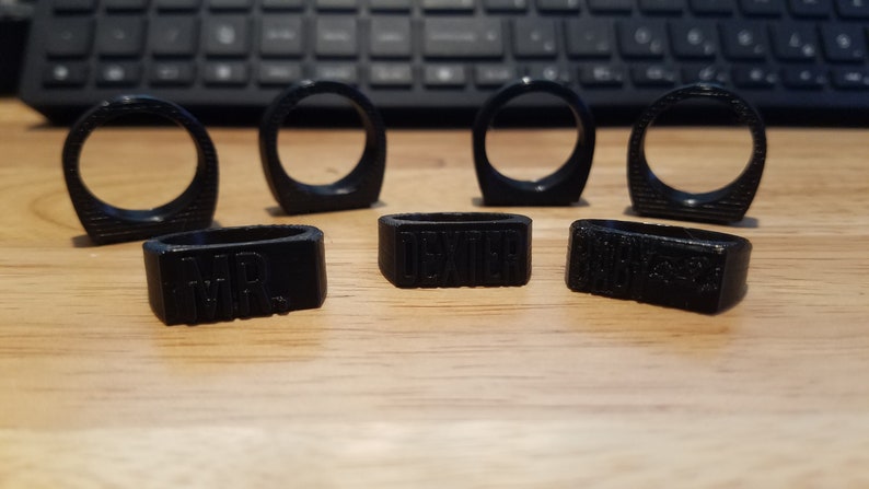 Custom 3D Printed Ring (x5) - Etsy