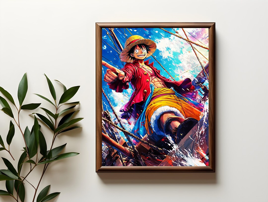 One Piece Poster Monkey D. Luffy Wall Art Digital Download Poster Gift ...