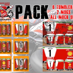 Ducati PACK 6 Tumbler 2 Mug Templates and All Mock Ups - Etsy
