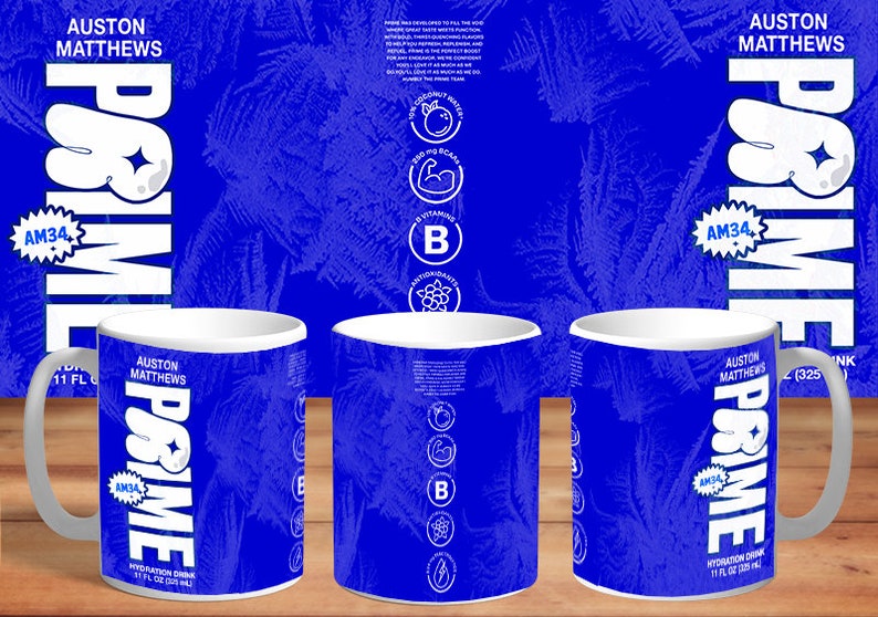 Vertical Auston Matthewa Prime Drink 4 Mugs Template 11oz and 4 Mock ...
