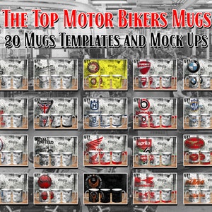 The Top Motor Brands Mug Templates Pack 20 Templates 20 Mock Ups - Etsy