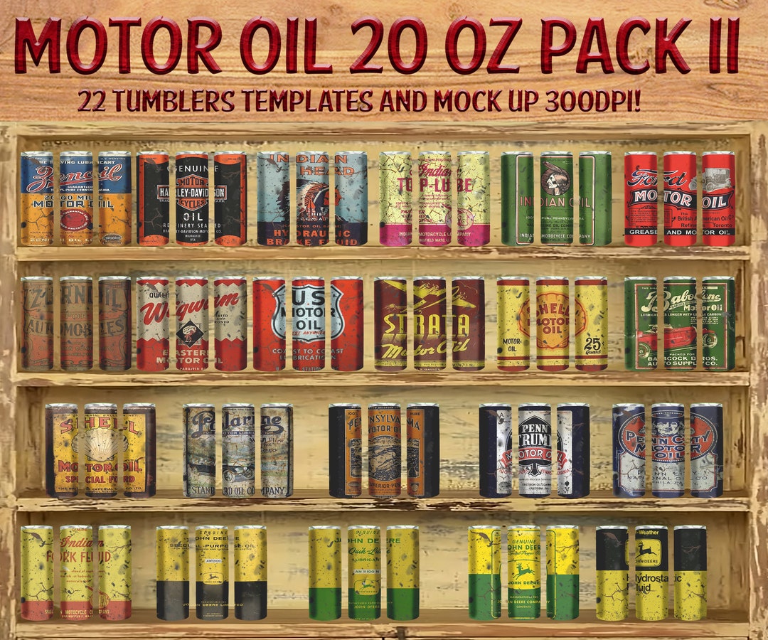 Motor Oil Tumblers Templates Pack II 22 Templates 22 Mock Ups - Etsy