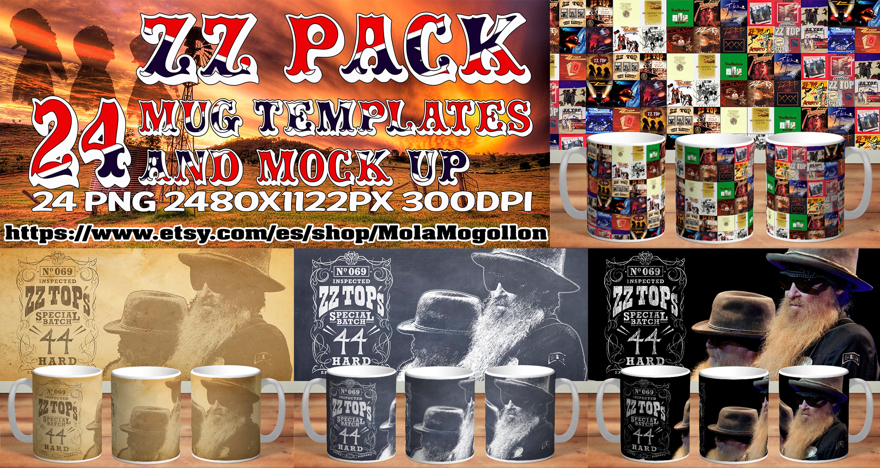 ZZ Pack 24 Mug Templates and Mock Up - Etsy