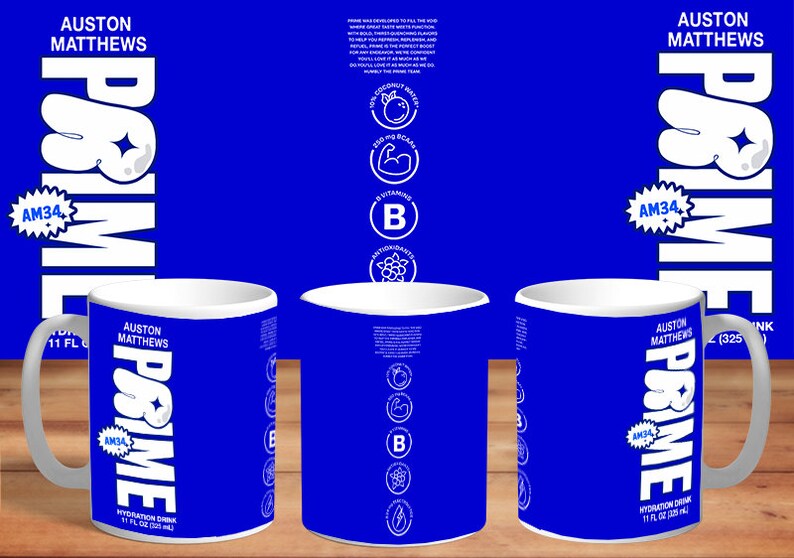 Vertical Auston Matthewa Prime Drink 4 Mugs Template 11oz and 4 Mock ...