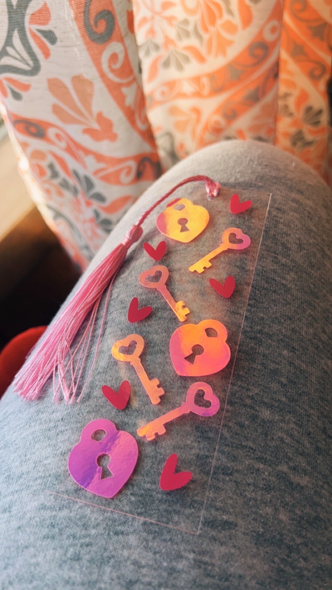 Heart Lock and Key Clear Bookmark - Etsy