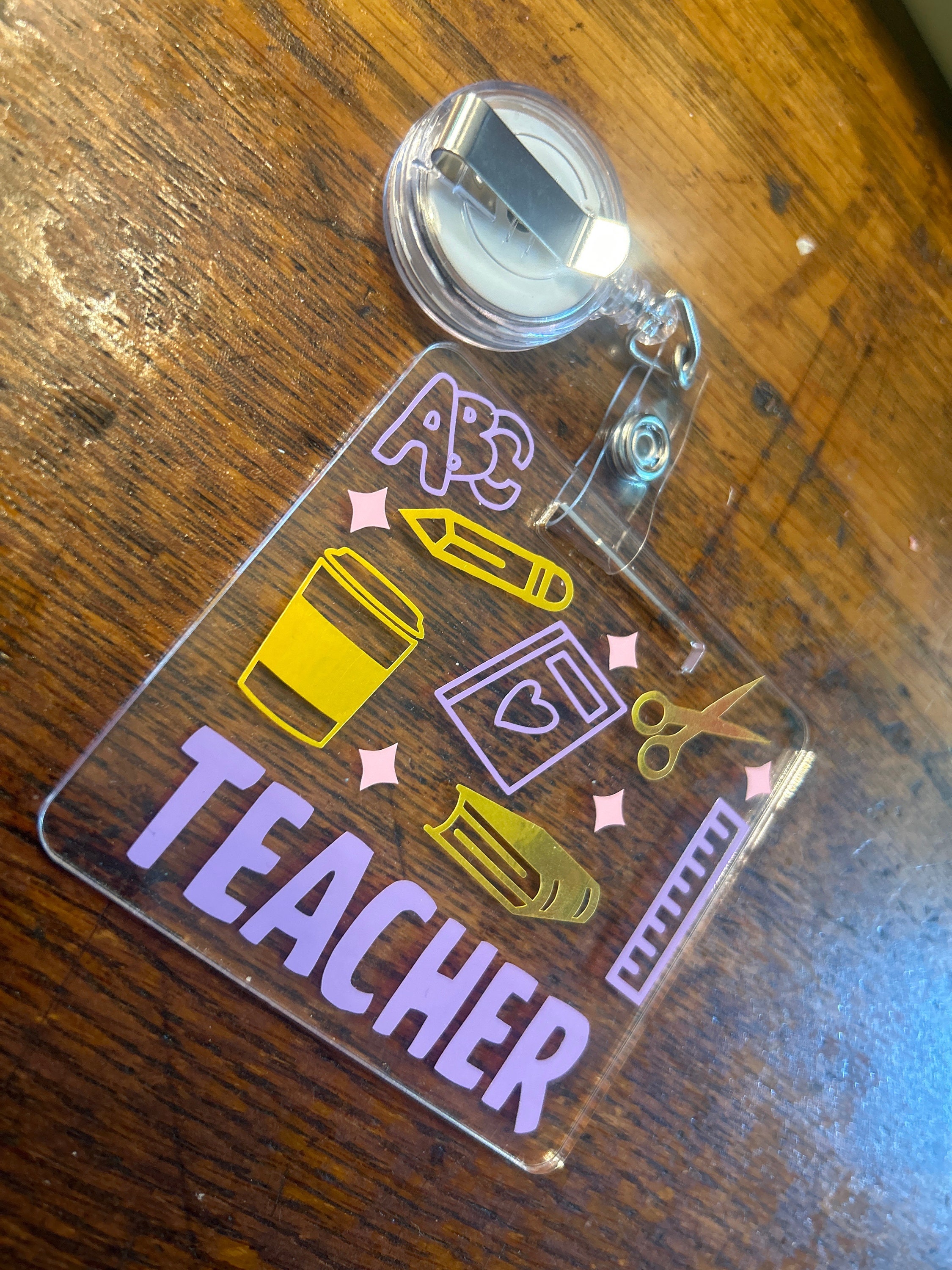 Aesthetic Teacher Badge Buddy - Etsy