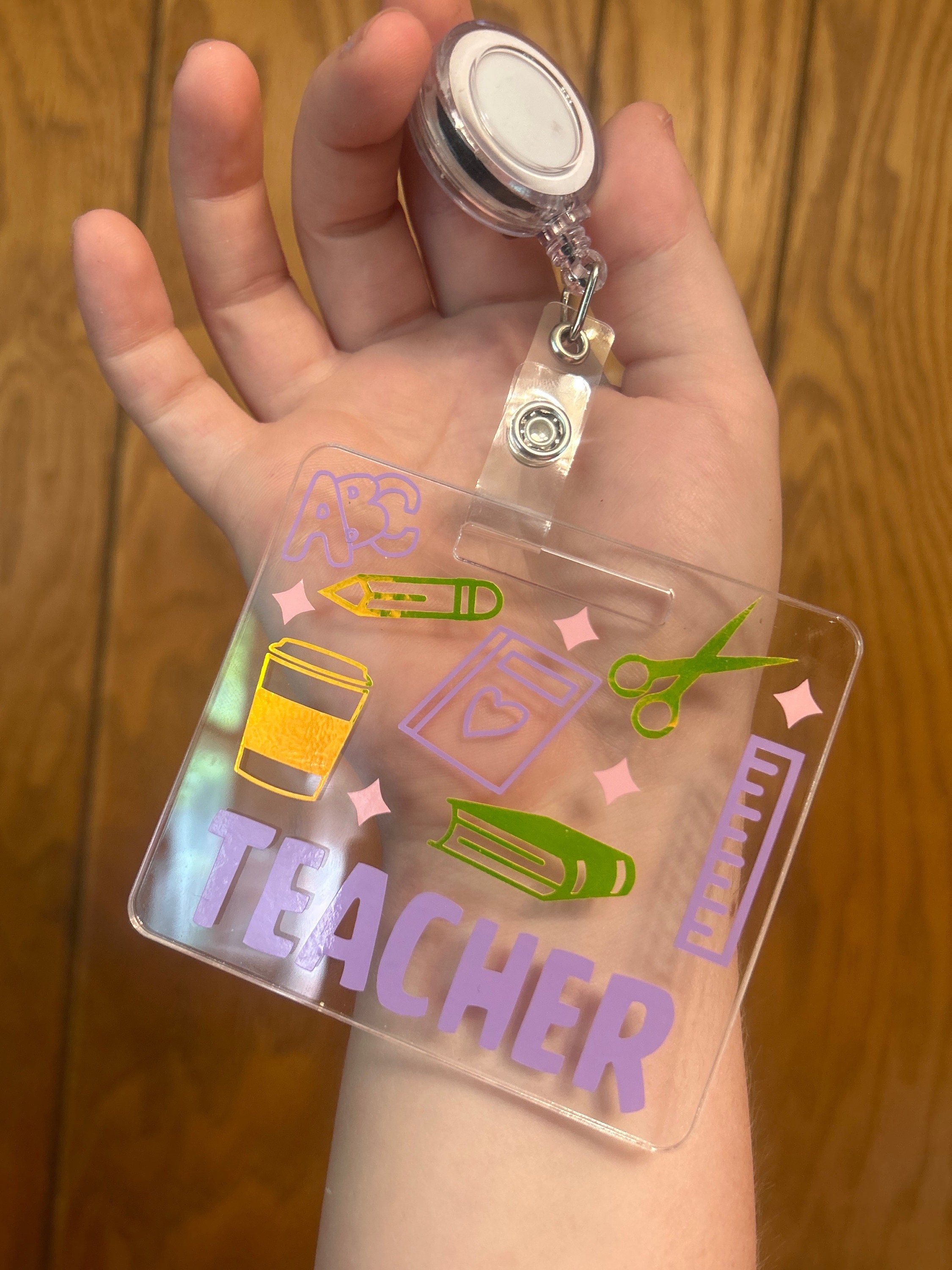 Aesthetic Teacher Badge Buddy - Etsy