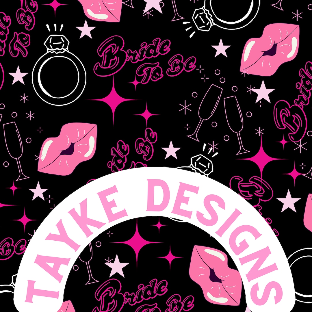 Bachelorette Party Pattern Custom Background - Etsy