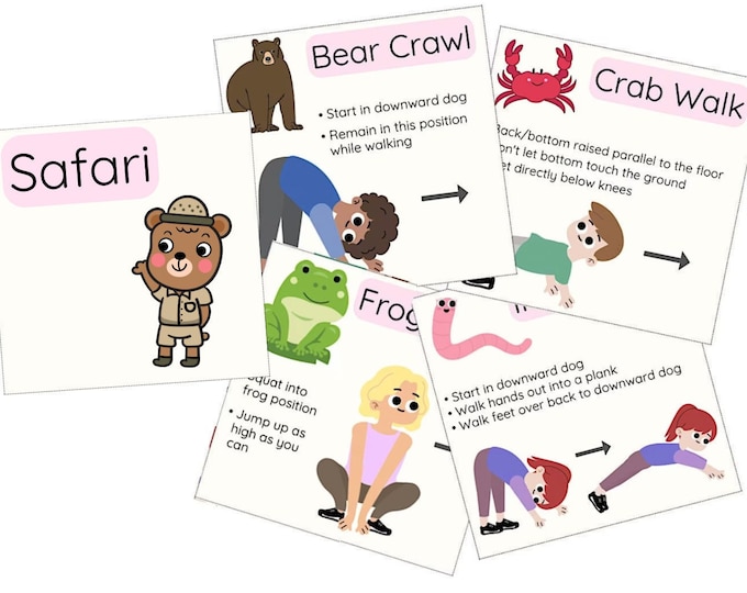Animal Walk Cards • Body Awareness Activities • Coordination Exercises ...