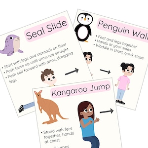 Animal Walk Cards • Body Awareness Activities • Coordination Exercises ...
