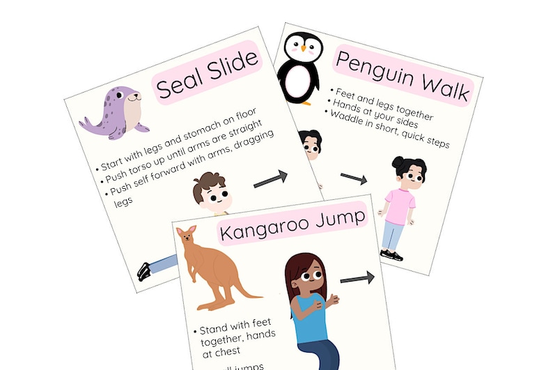 Animal Walk Cards • Body Awareness Activities • Coordination Exercises ...