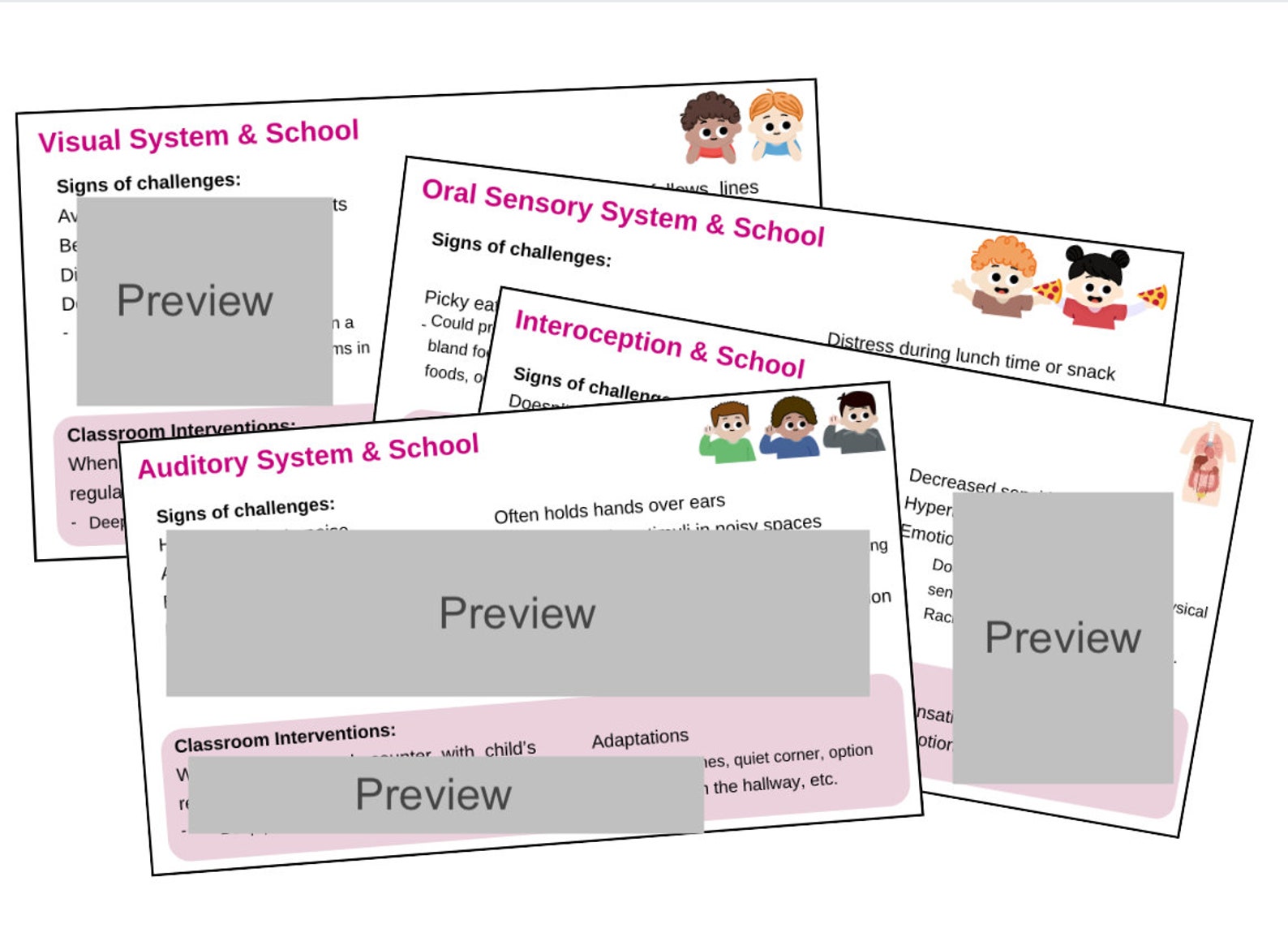 Sensory Processing and School Quick Guide • Sensory Processing ...