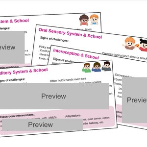 Sensory Processing and School Quick Guide Sensory Processing ...