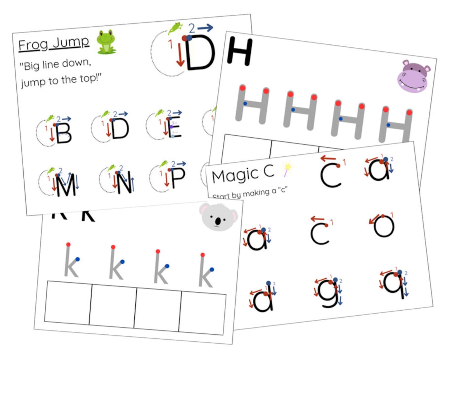 Handwriting Practice Worksheet: Uppercase and Lowercase Letters (60 ...