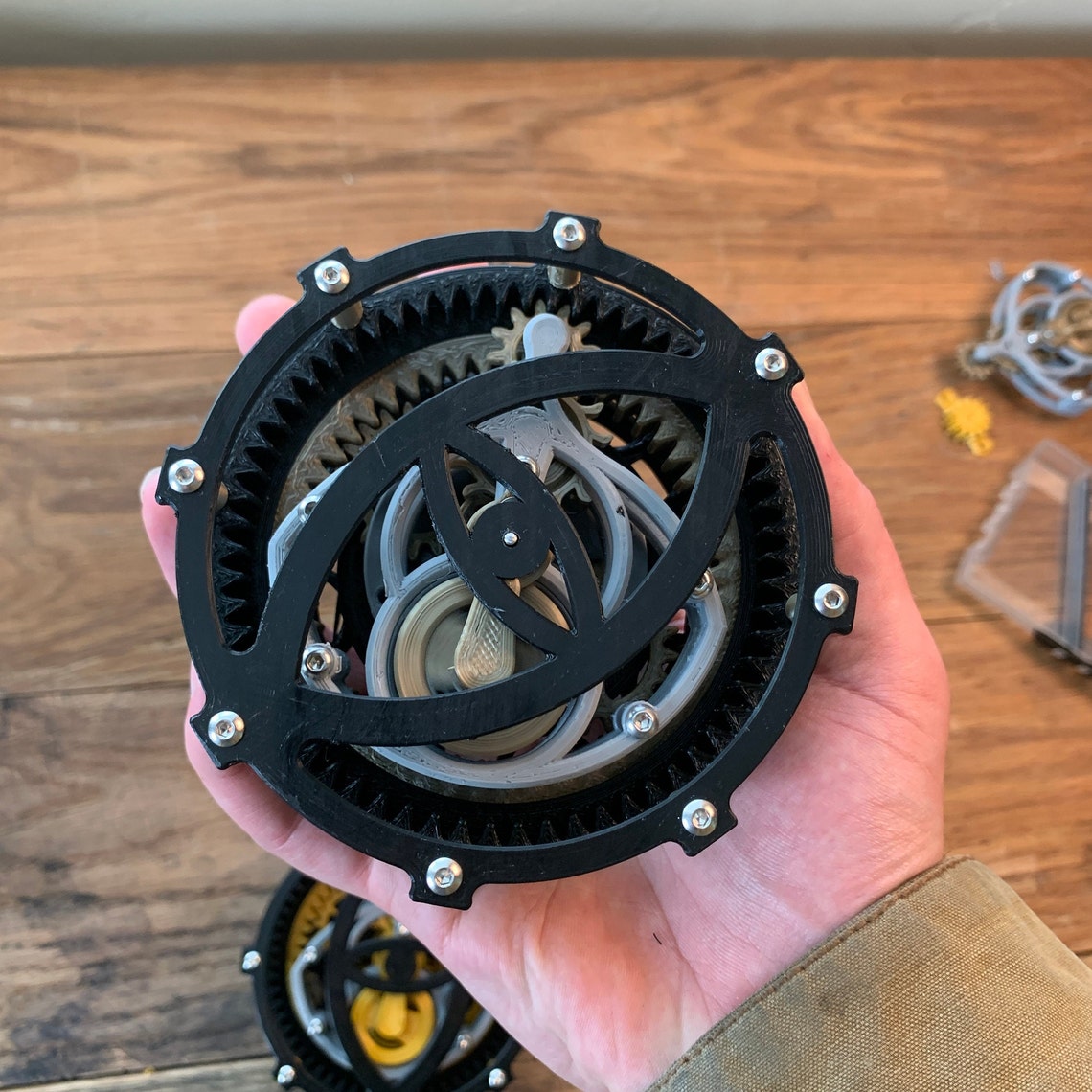 Tourbillon Mechanical Clockwork Desk Toy 3d Printed Watch - Etsy