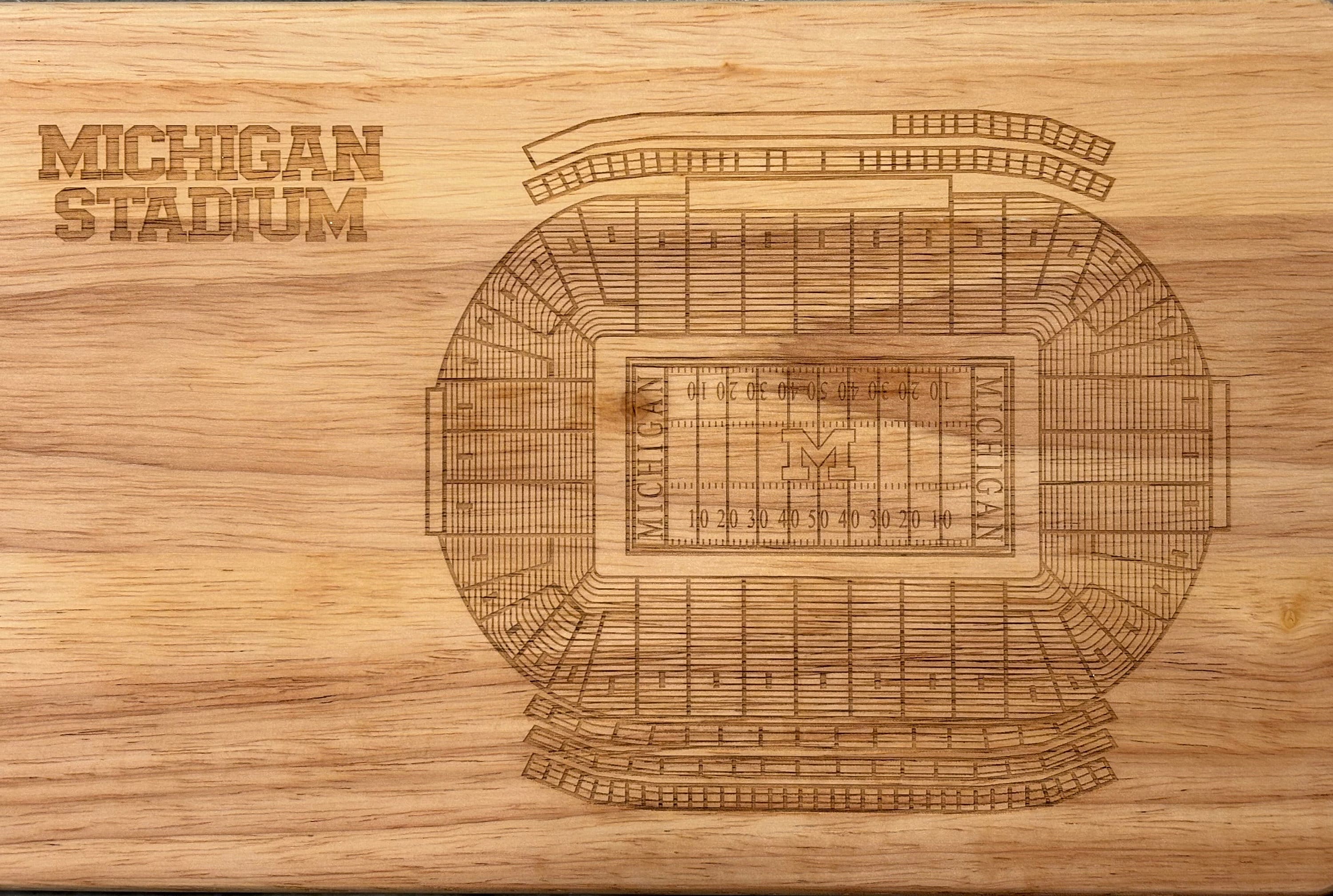 University of Michigan Stadium Cutting Board - Etsy
