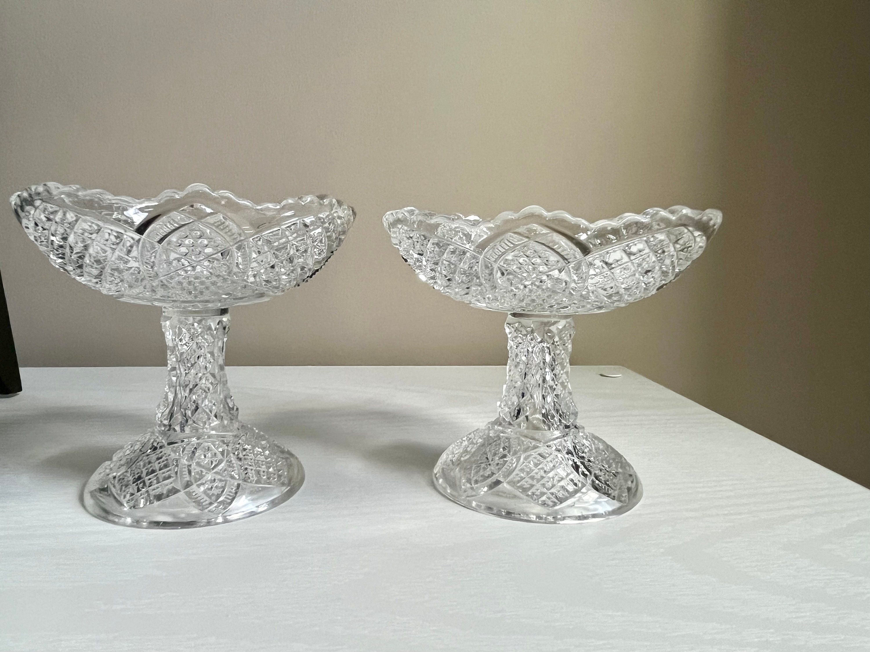 Vintage Clear Glass Compote Dish - Etsy Vintage Clear Glass Compote Dish - Etsy
