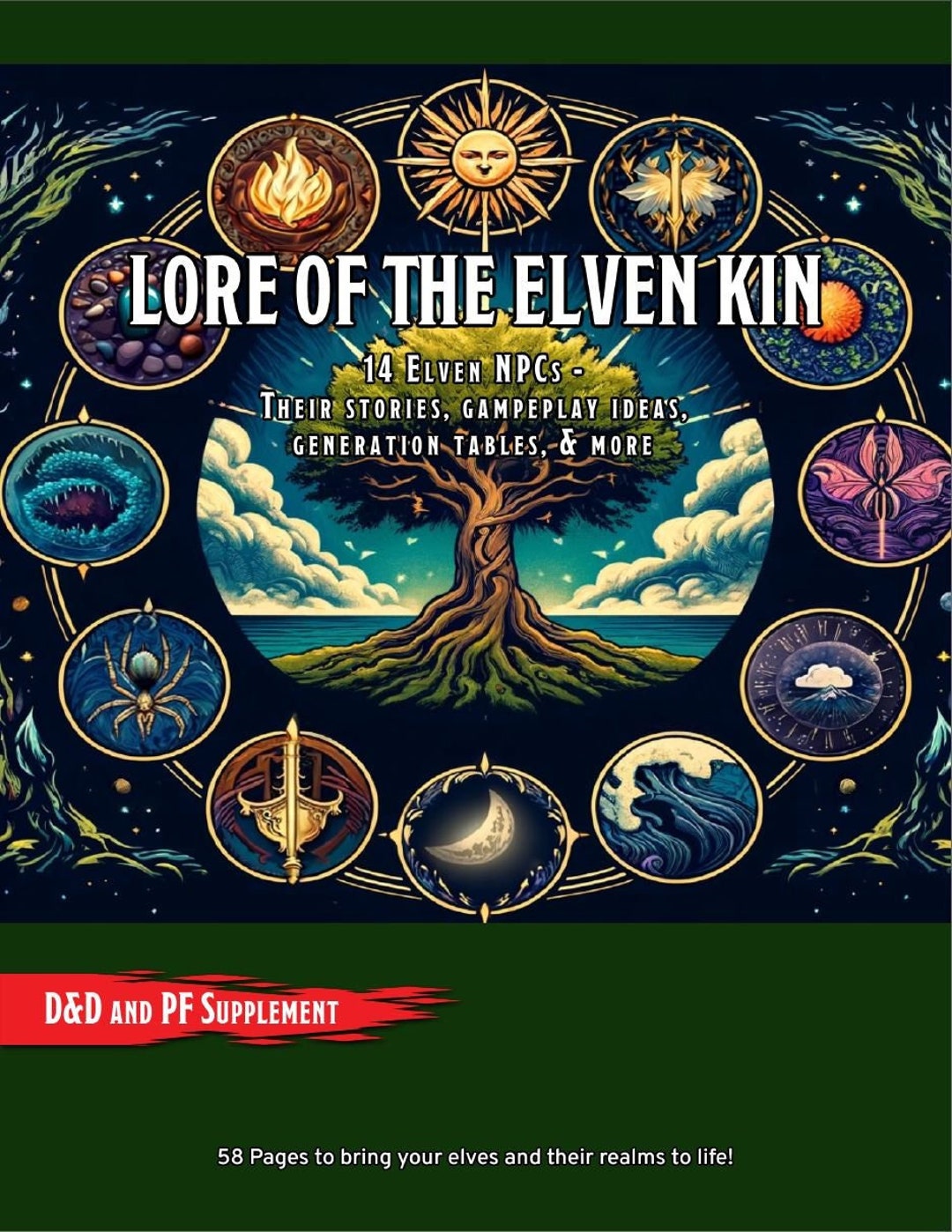 Fantasy Elven NPC Compendium for D&D and Pathfinder 14 Unique ...