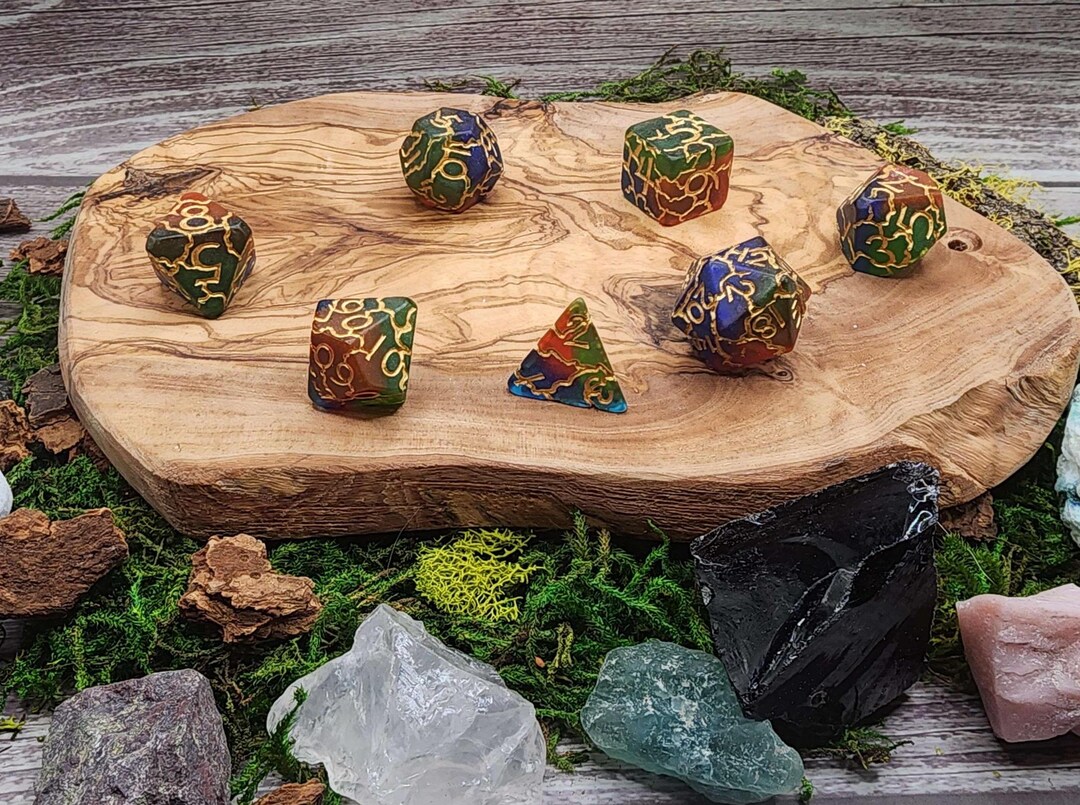 RPG Dice | Rainbow Polyhedral Dice Set | D&D| Dungeons and Dragons Dice ...