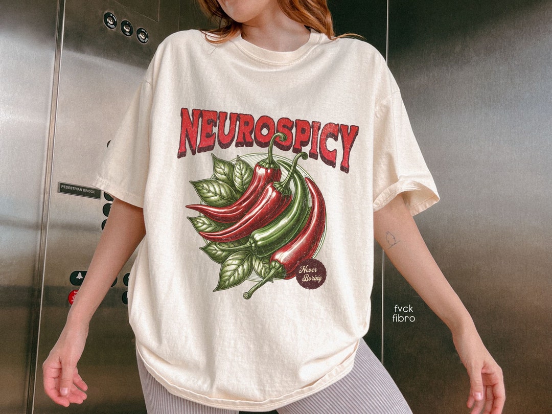 Neurospicy Chili Pepper Retro Farm Tee Graphic Tee ADHD Shirt Gift ...