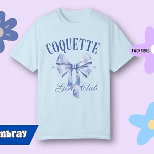 Coquette Girl Shirt Trendy Blue Bow Comfort Colors Tee Coquette ...