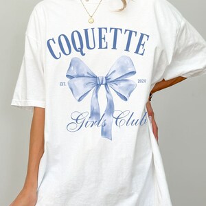 Coquette Girl Shirt Trendy Blue Bow Comfort Colors Tee Coquette ...