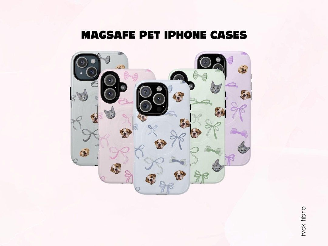 Custom Pet Portrait iPhone Case Magsafe Coquette Phone Cases Dog Photo ...