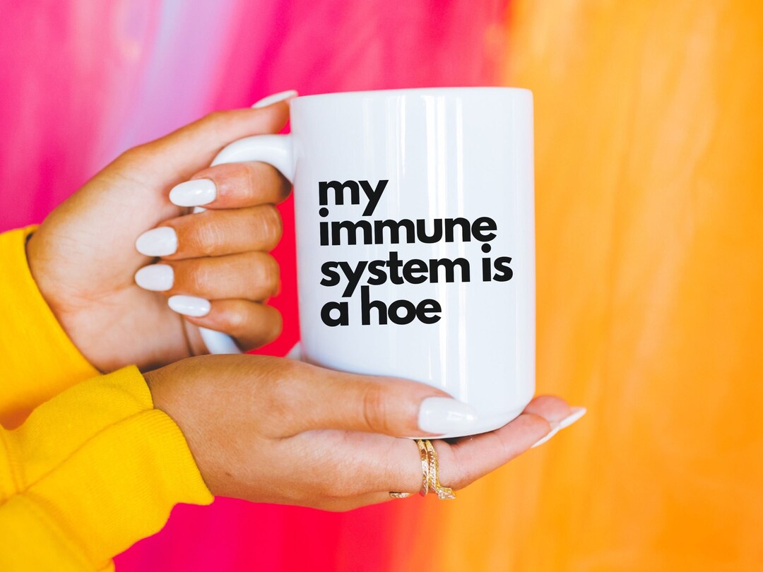 Funny Autoimmune Mug My Immune System is a Hoe Insulated Travel Cup ...