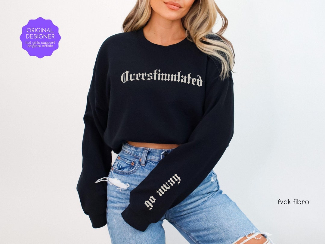 Overstimulated Hoodie Mental Health Sweatshirt Anxiety Gift for Moms ...