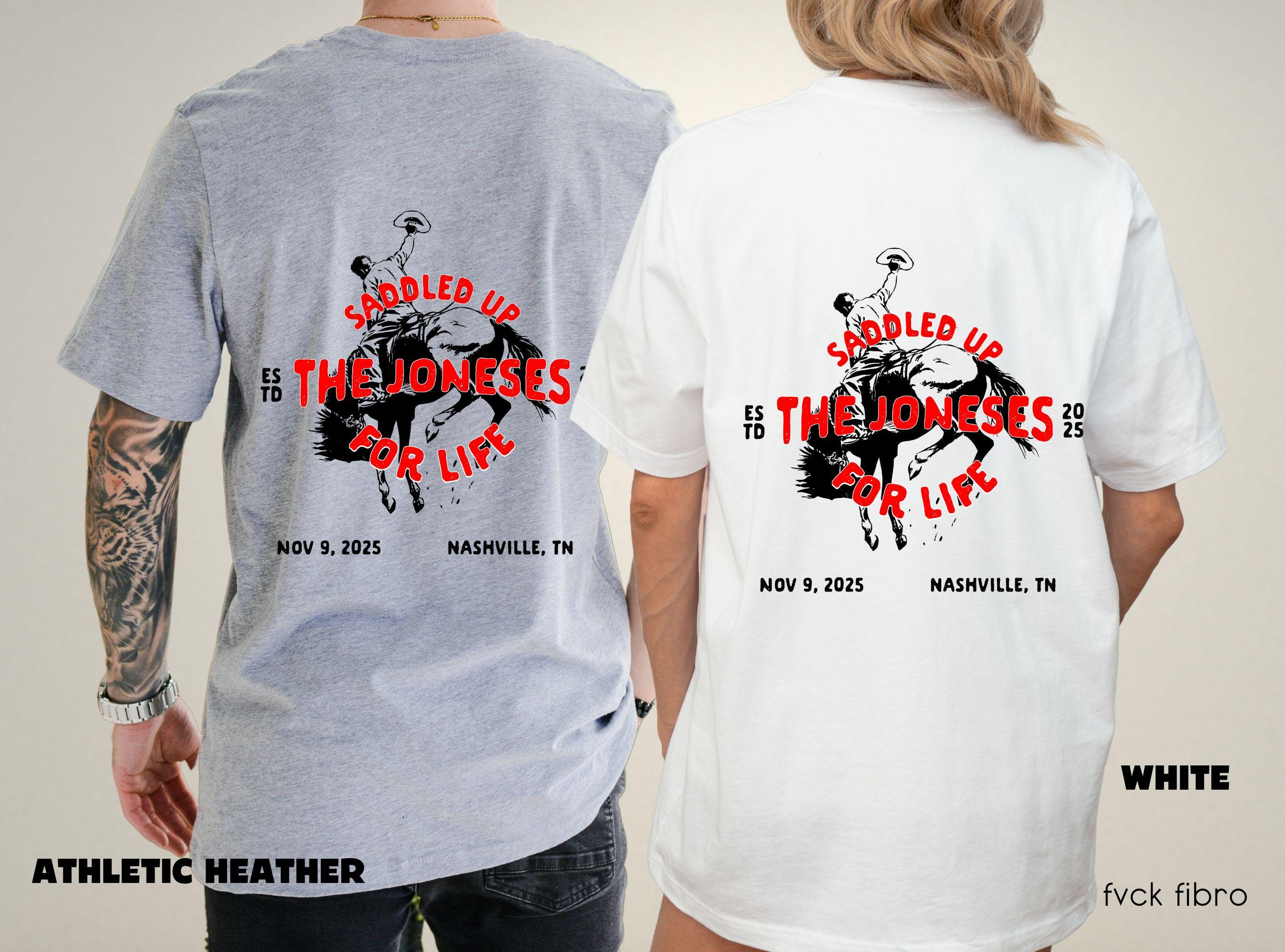 Western Wedding Day T-shirt Custom Country Husband & Wife Gift for ...