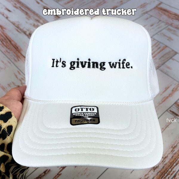 Bride Embroidered Trucker Hat - Etsy