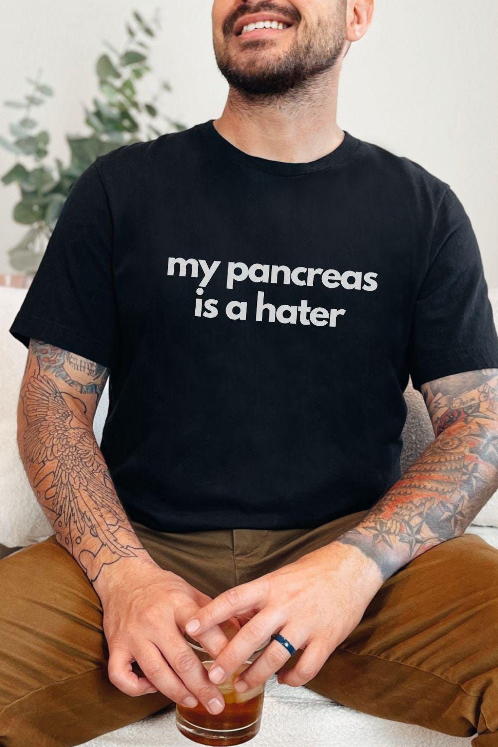 Funny Pancreas T-shirt My Pancreas is A Hater Type 1 Diabetes Gift ...