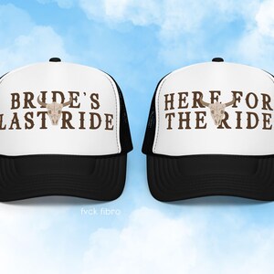 Western Bachelorette Truckers Embroidered Bride's Last Ride Nashville ...