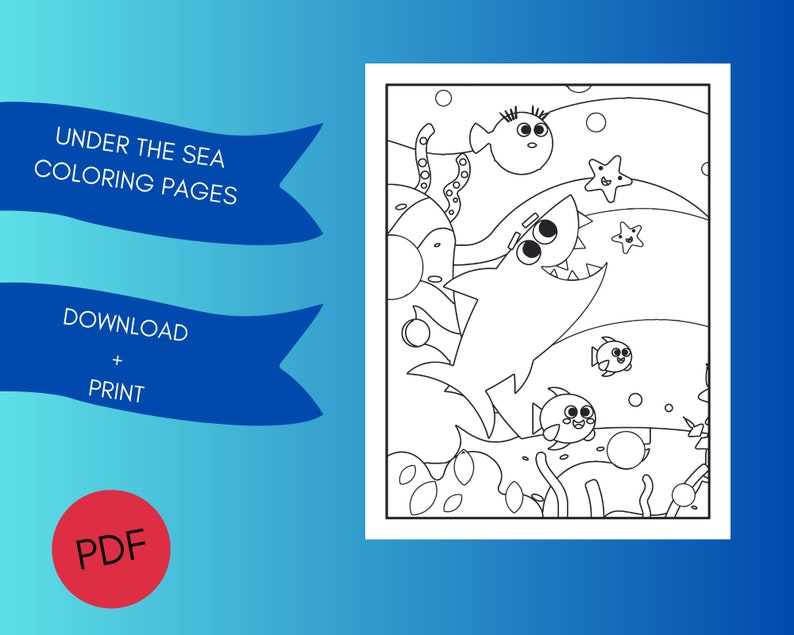 10 Printable PDF Colouring Pages for Ocean Animals - for Travel and ...