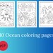 10 Printable PDF Colouring Pages for Ocean Animals - for Travel and ...