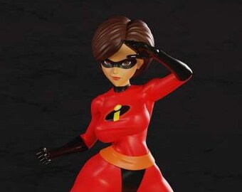 Helen Parr 3D Printed Statue Painted or Garage/model Kit Designed by ...