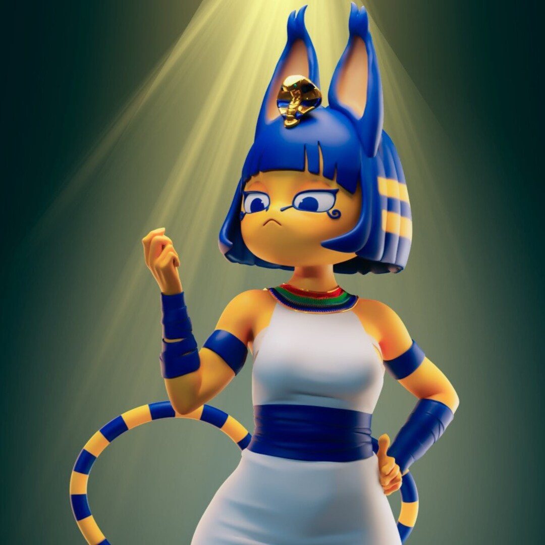 OR-AC.Egypt Cat Fanart 3D Printed Resin Statue Painted or Garage/Model ...