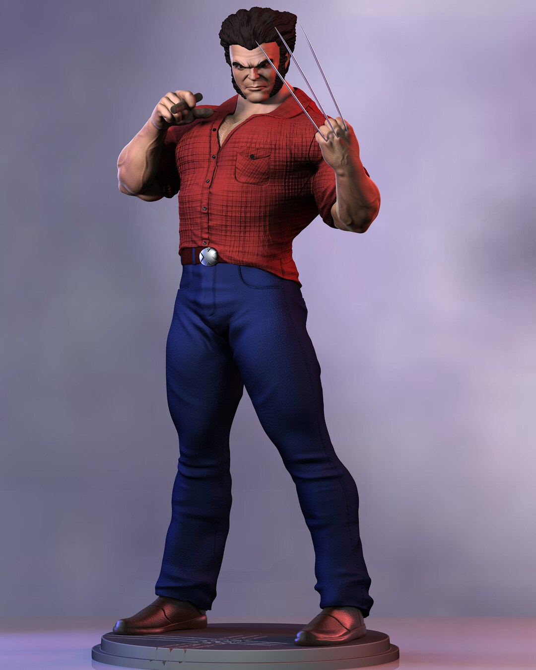 Ael-lumberjack Logan Fanart 3D Printed Resin Statue Painted or Garage ...