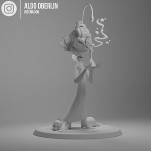 Ahk-hh-baxter Fanart 3D Printed Resin Statue Painted or Garage/model ...