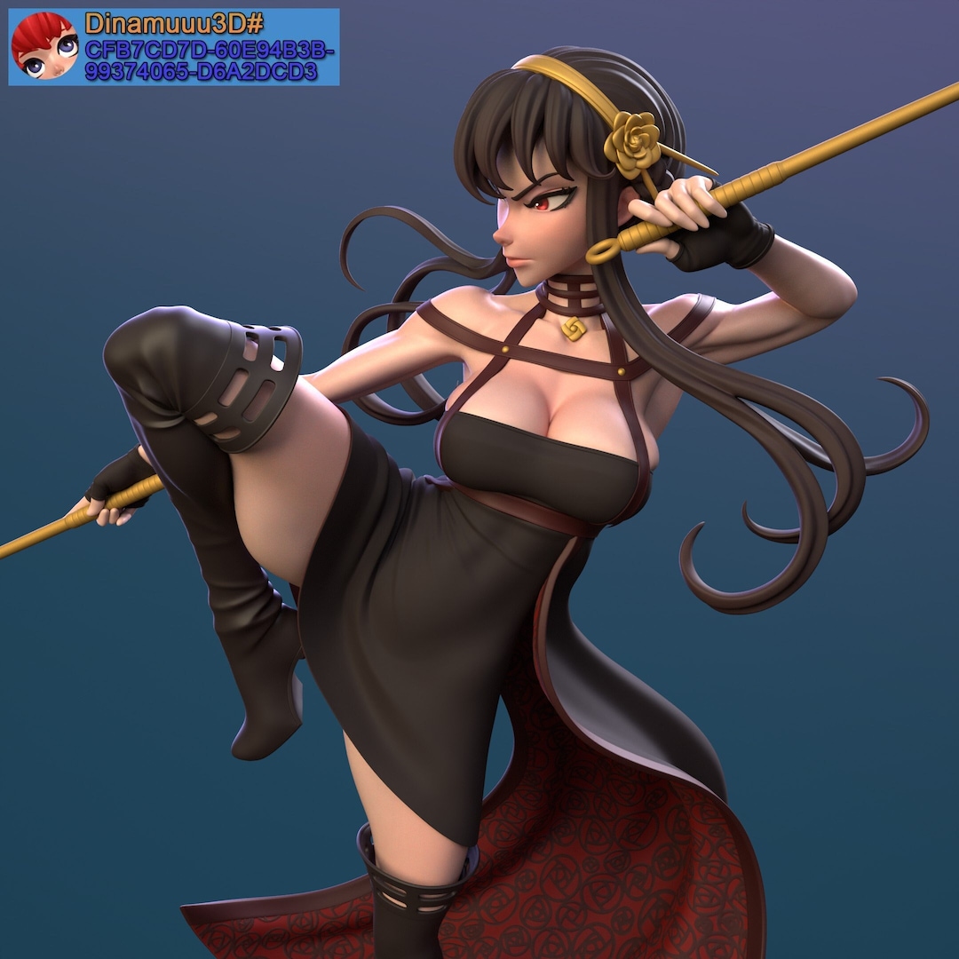 D3d-your Fanart 3D Printed Statue Painted or Garage/model Kit Designed by Dinamuuu3d - Etsy