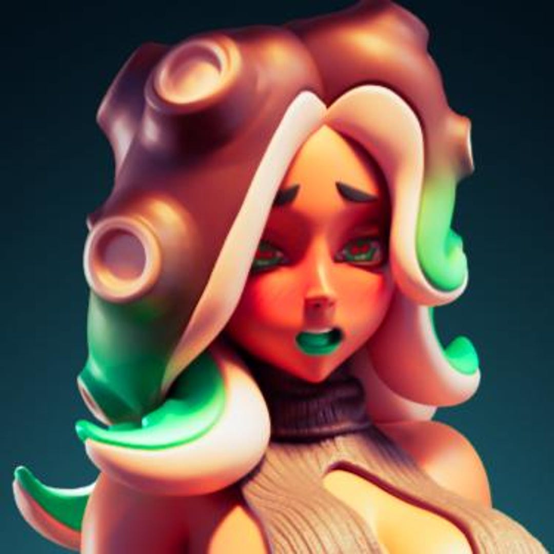 Or-mareena Fanart 3D Printed Resin Statue Painted or Garage/model Kit ...