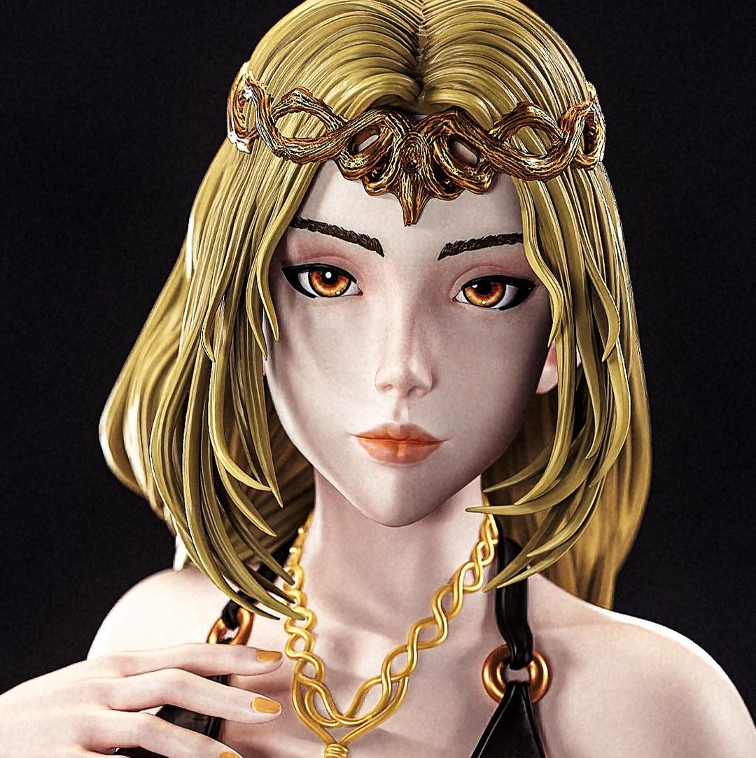 Pf-maryka Fanart 3D Printed Resin Statue Painted or Garage/model Kit ...