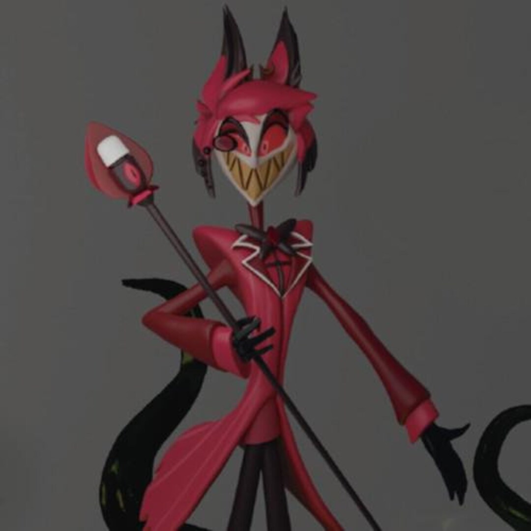 Ahk-hh-radio Demon Fanart 3D Printed Resin Statue Painted or Garage ...