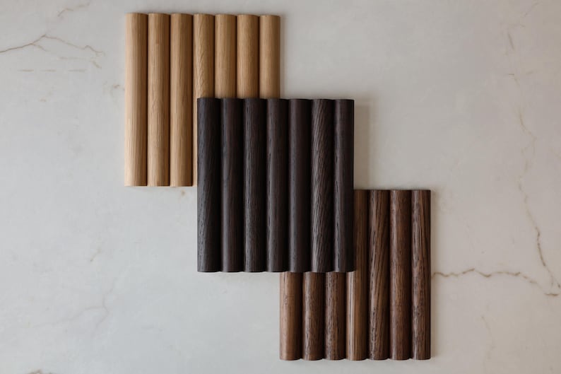 Natural WOOD SAMPLES: Solid Wood, Walnut, White Oak, Rounded Reeds - Etsy