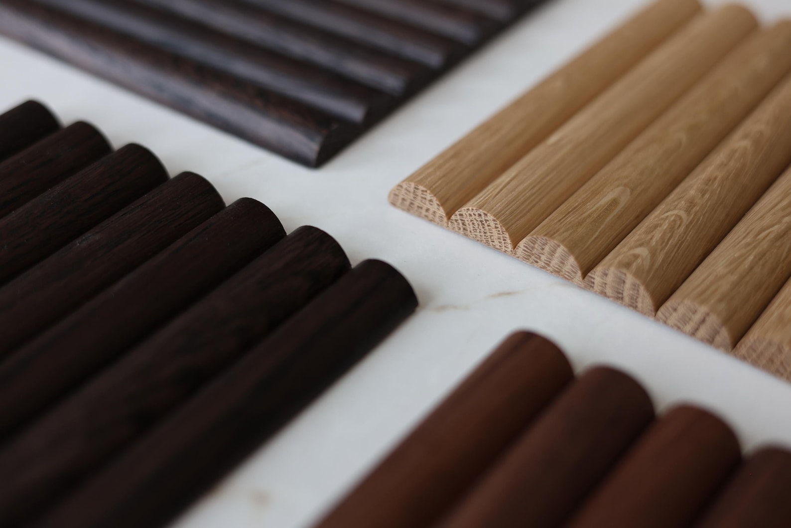 Natural WOOD SAMPLES: Solid Wood, Walnut, White Oak, Rounded Reeds - Etsy