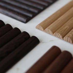 Natural WOOD SAMPLES: Solid Wood, Walnut, White Oak, Rounded Reeds - Etsy