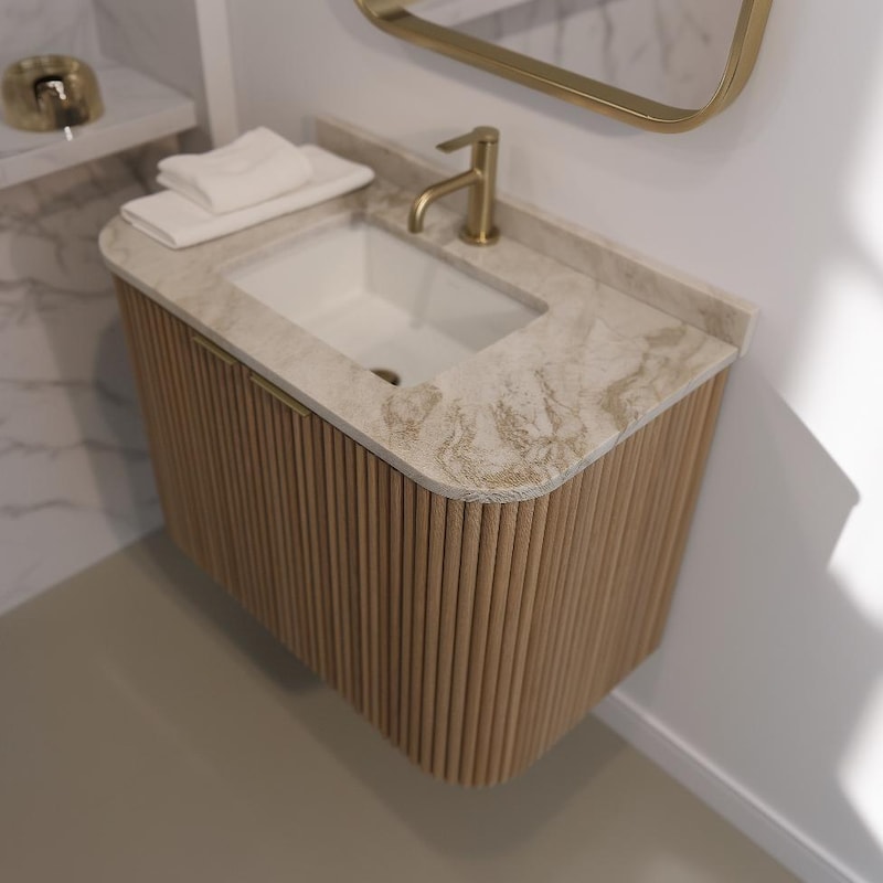 Rounded Oak Vanity - Etsy