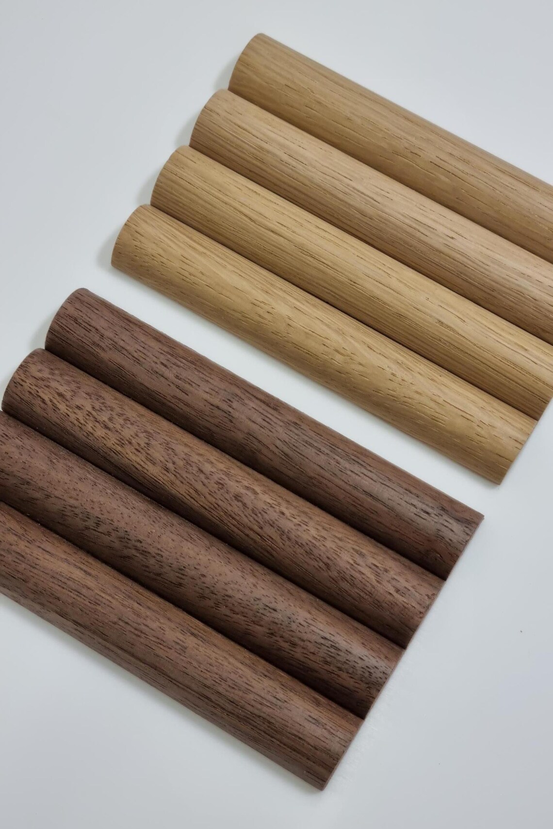 Natural WOOD SAMPLES: Solid Wood, Walnut, White Oak, Rounded Reeds - Etsy