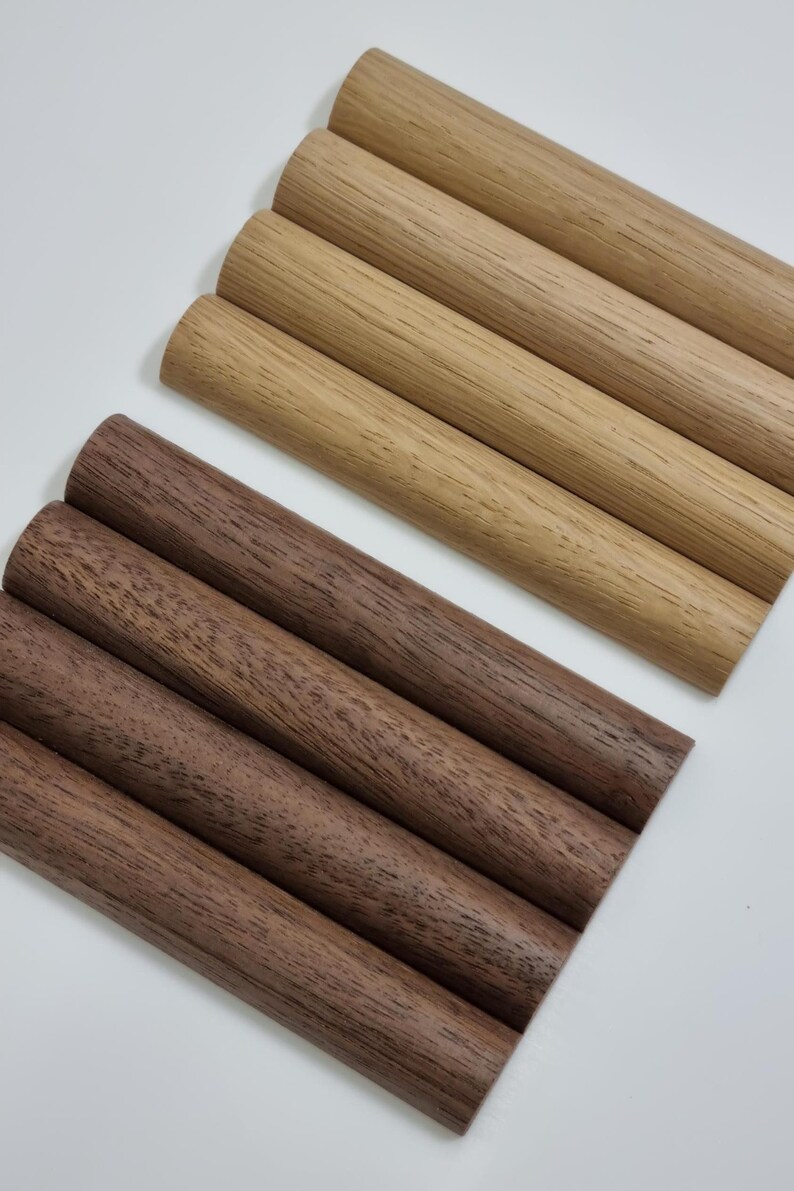 Natural WOOD SAMPLES: Solid Wood, Walnut, White Oak, Rounded Reeds - Etsy
