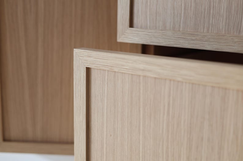 Handmade White Oak Floating Bathroom Vanity: Slim Shaker Design - Etsy